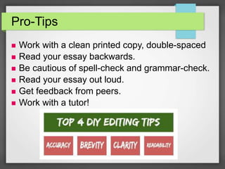 Editing Stage in Writing process | PPTX