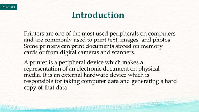 Electrostatic Printer ।। Printer is a peripheral device | PPTX | Computer Peripherals | Computing