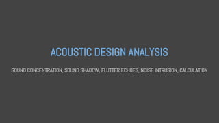 Building Science 2 - Auditorium : A Case Study on Acoustic Design ...
