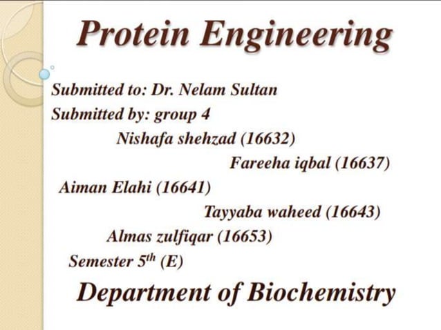 protein engineering | PPTX