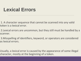 Lexical Analysis | PPT
