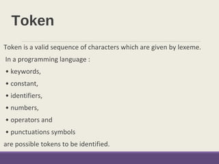 Lexical Analysis | PPT
