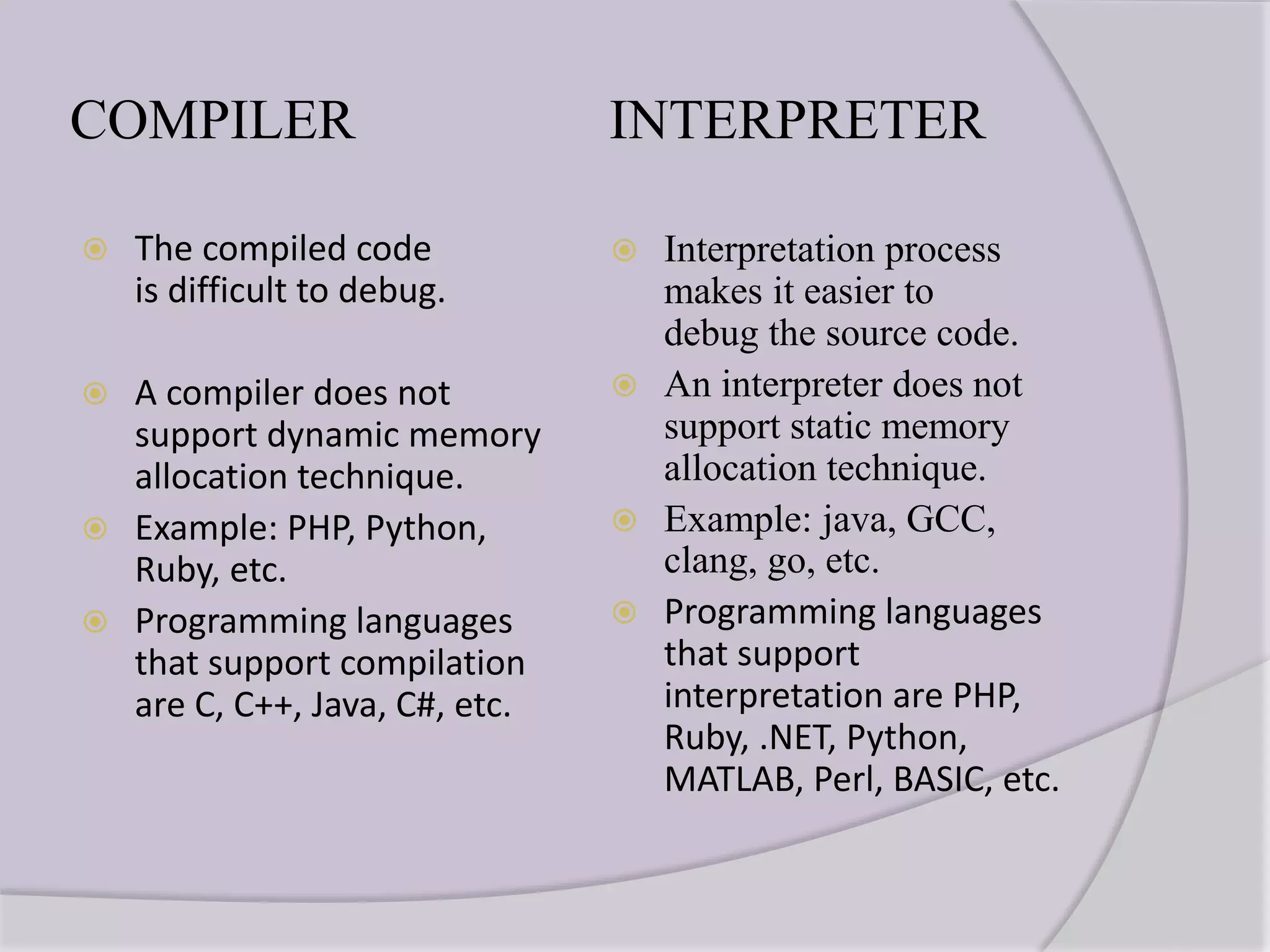 Presentation | PPTX | Programming Languages | Computing