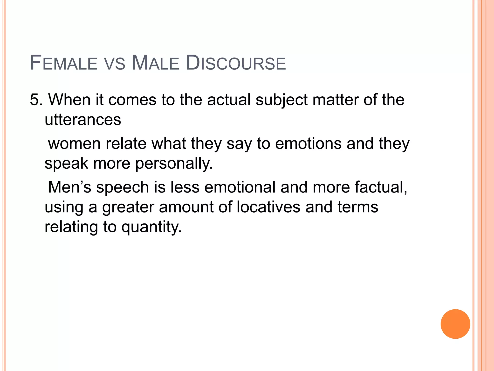 Gender Difference in Language Use | PPTX