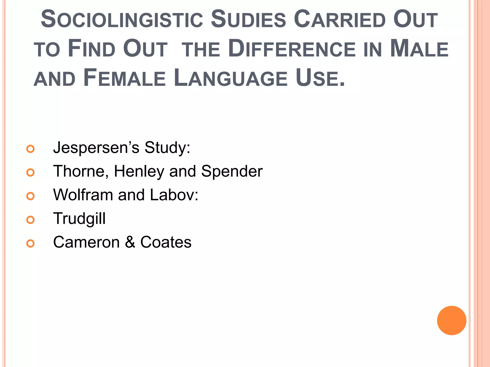 Gender Difference in Language Use | PPTX