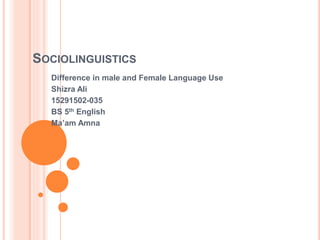 Gender Difference in Language Use | PPTX