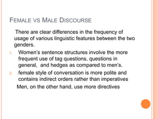 Gender Difference in Language Use | PPTX