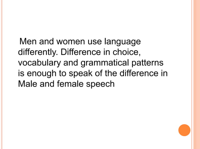 Gender Difference in Language Use | PPTX