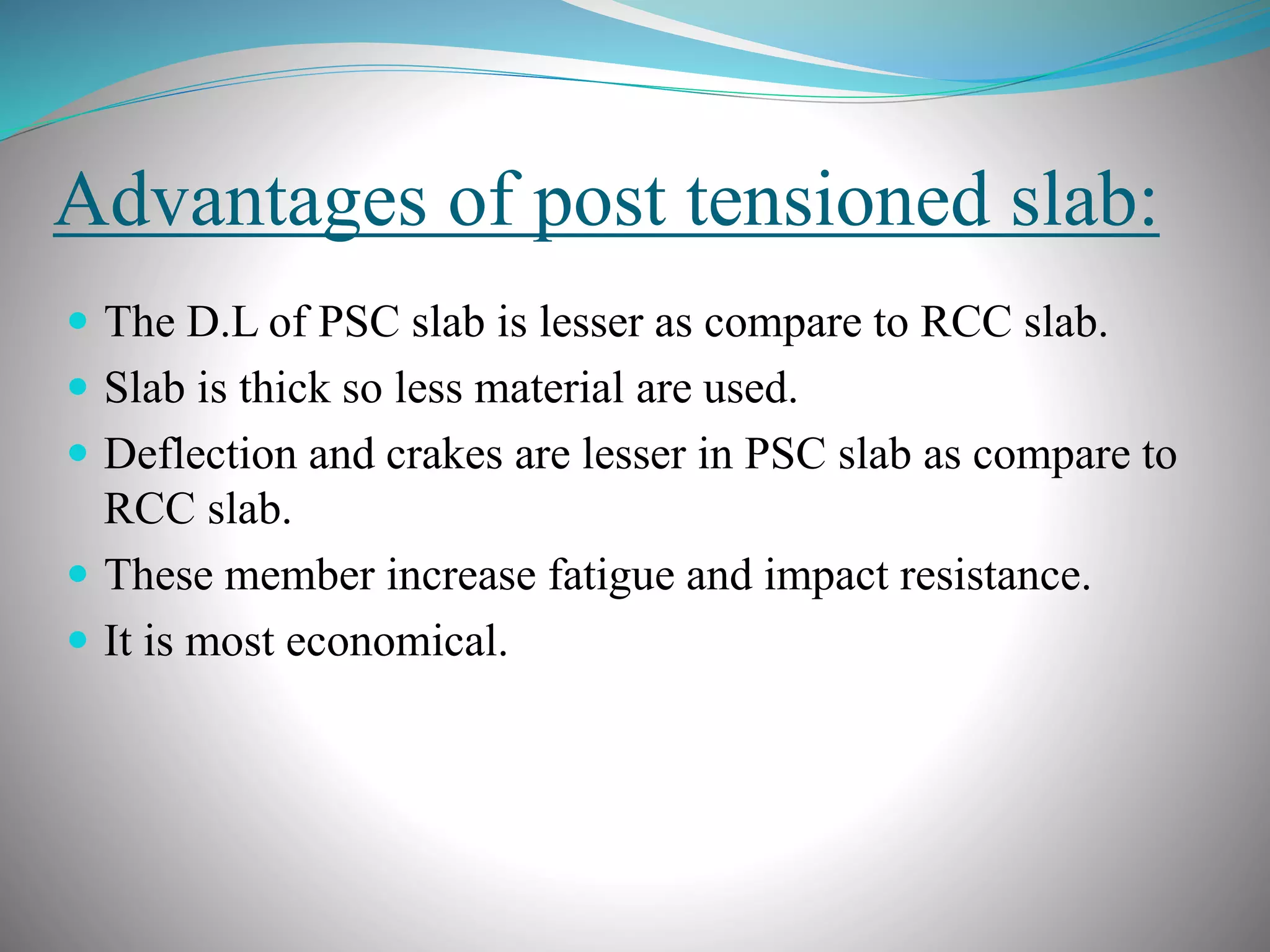 comparison between Post tensioned slab and conventional slab | PPTX