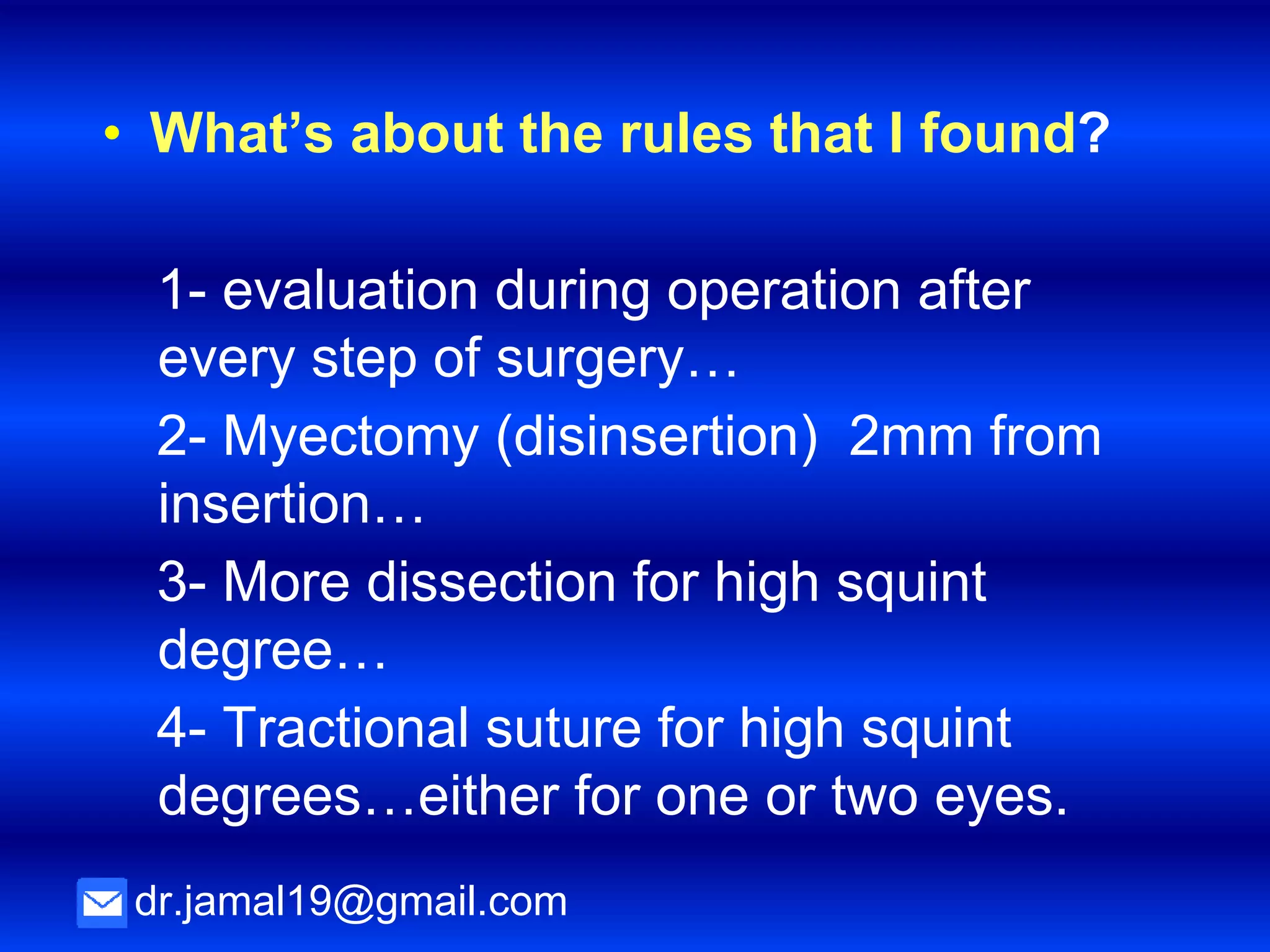 Myectomy non-suture technique for large angle strabismus surgery | PPT