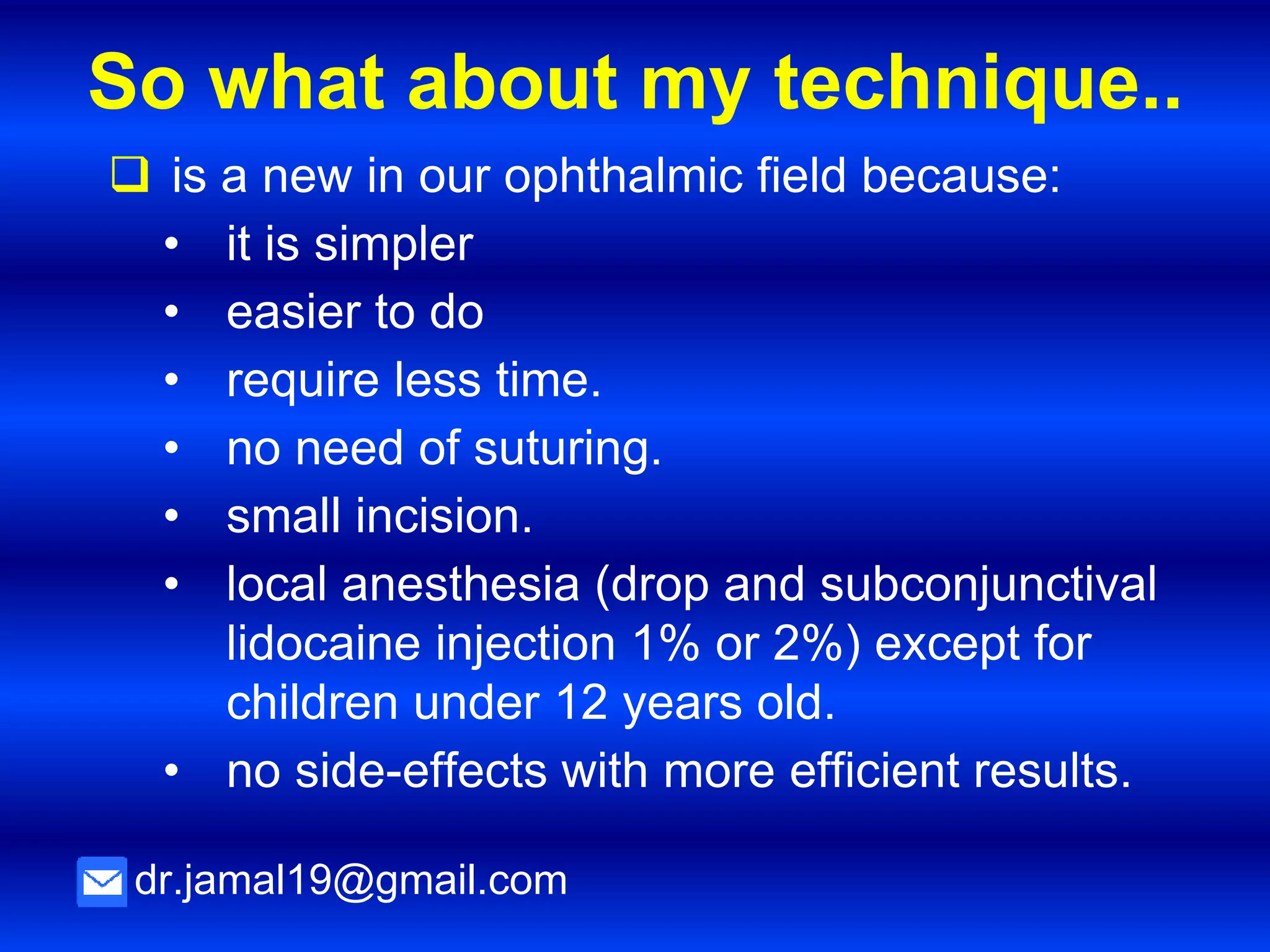Myectomy non-suture technique for large angle strabismus surgery | PPT