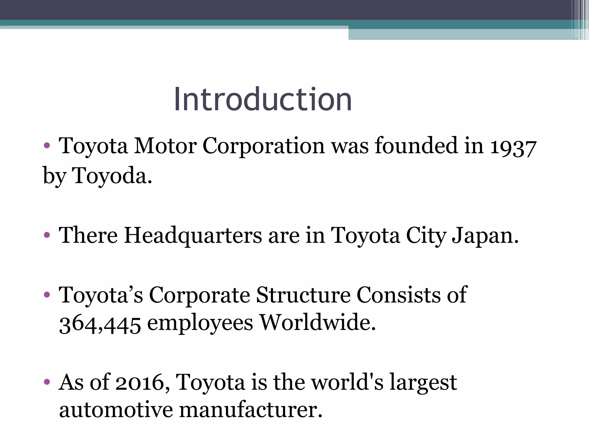 Supply Chain Management Of Toyota ! | PPT