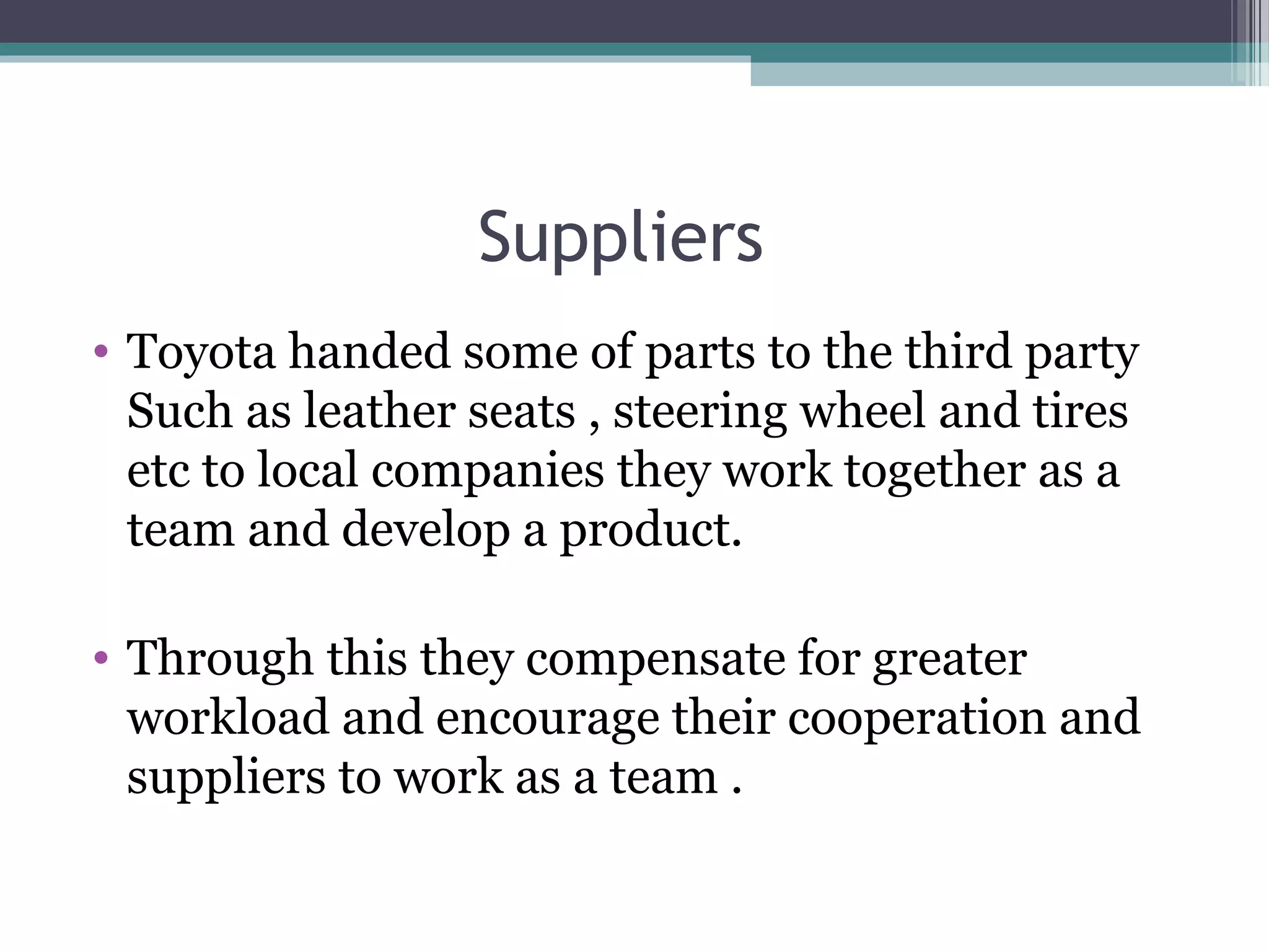 Supply Chain Management Of Toyota ! | PPT