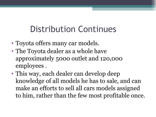 Supply Chain Management Of Toyota ! | PPT