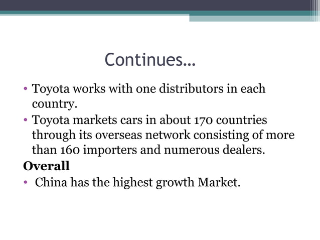 Supply Chain Management Of Toyota ! | PPT