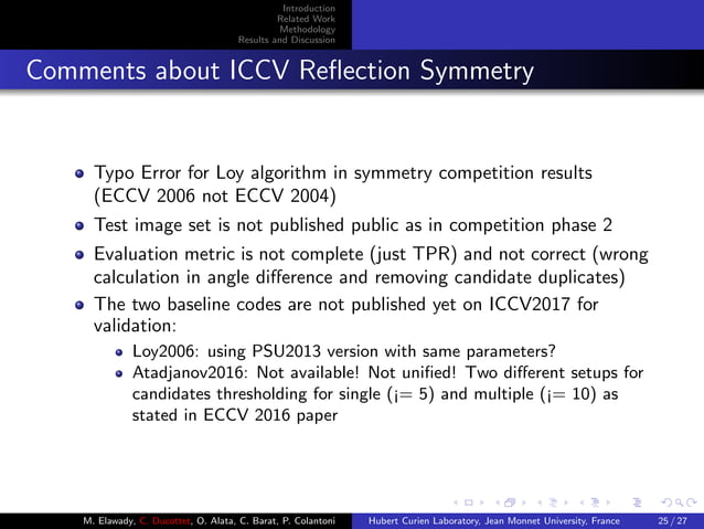 Wavelet Based Reflection Symmetry Detection Via Textural And Color Histograms Ppt