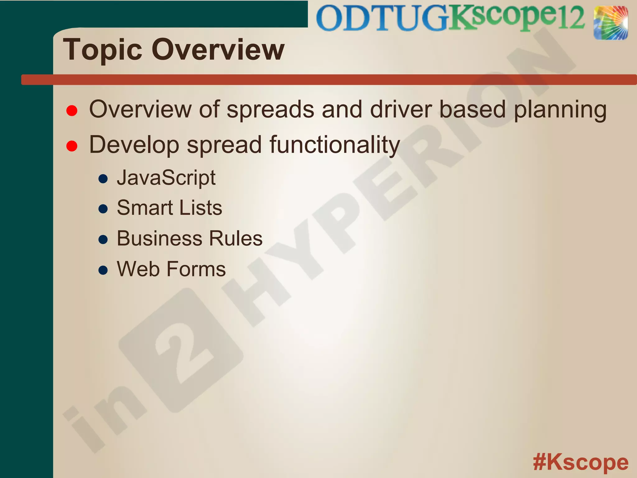 Create Unlimited Custom Spreads for Driver Based Planning | PPT