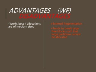 First fit , Best fit, Worst fit | PPTX