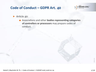 Research Data Codes of Conduct - Status and Roadmap | PPT