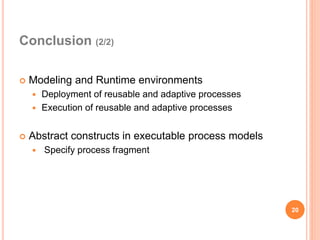 Enabling Reusable and Adaptive Modeling,Provisioning & Execution of BPEL Processes | PPT