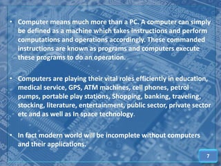 Study on Importance of Computer in Space Technology | PPTX