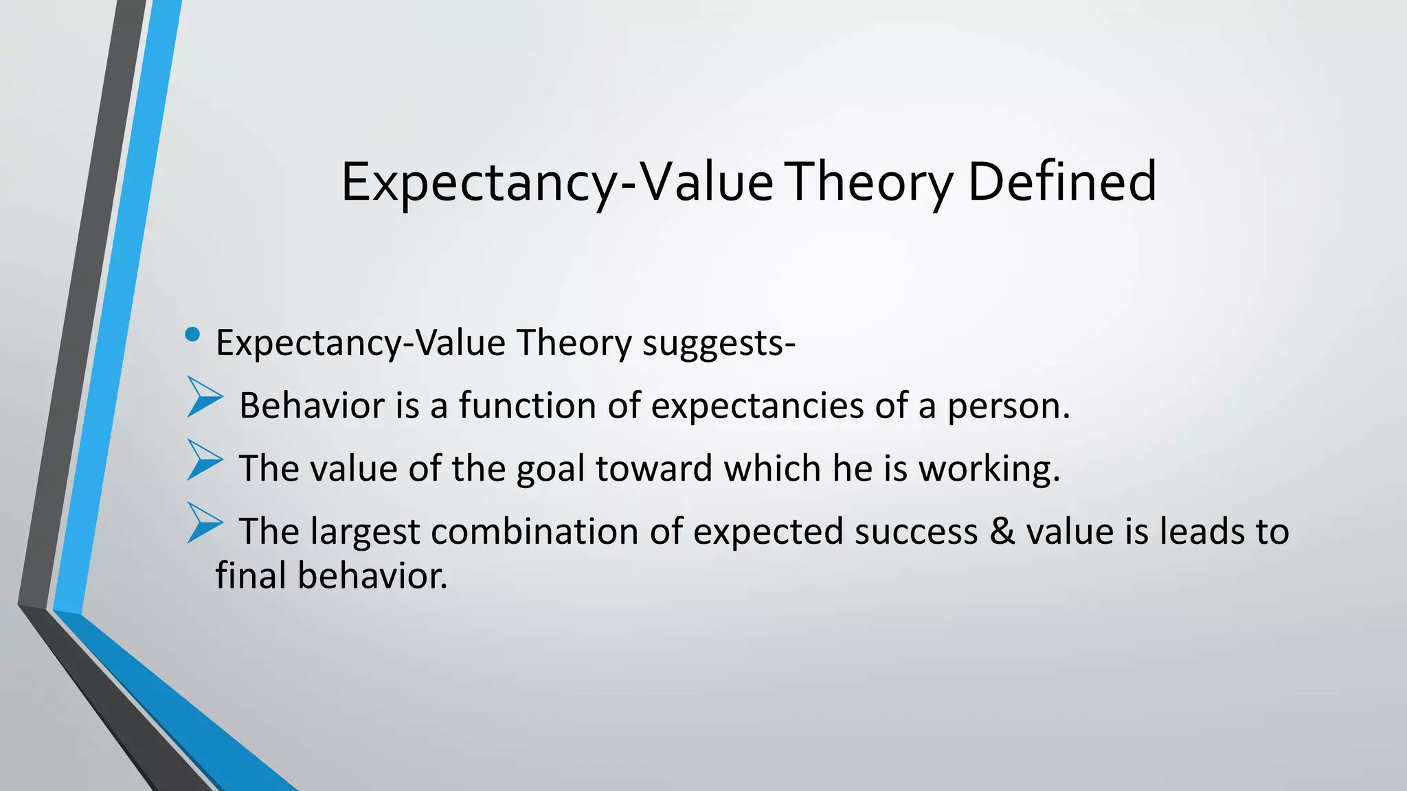 Expectancy-Value Theory of Achievement Motivation | PPTX