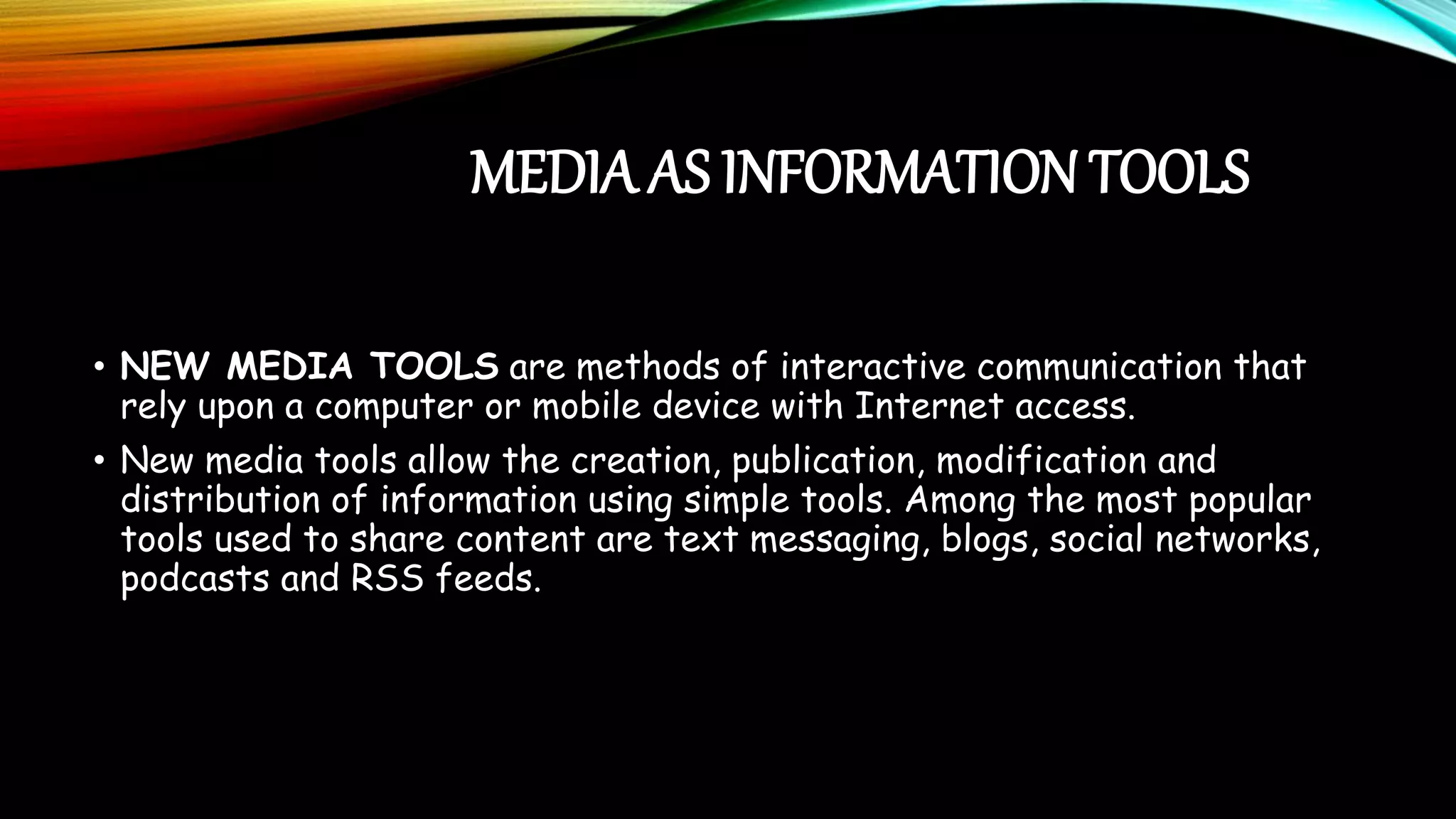 Media and Information Sources Presentation | PPTX
