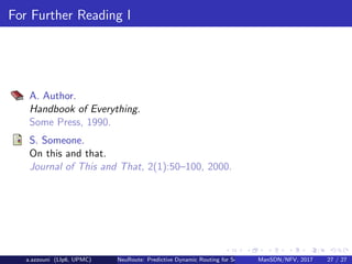NeuRoute: Predictive Dynamic Routing for Software-Defined Networks | PDF | Computer Networking ...
