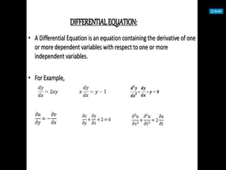 Differential Equation SlideShare by Kamran Zafar | PPTX