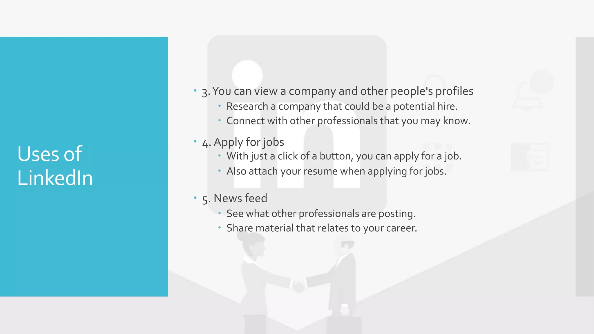 Uses and Benefits of LinkedIn | PPTX