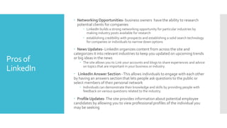 Uses and Benefits of LinkedIn | PPTX