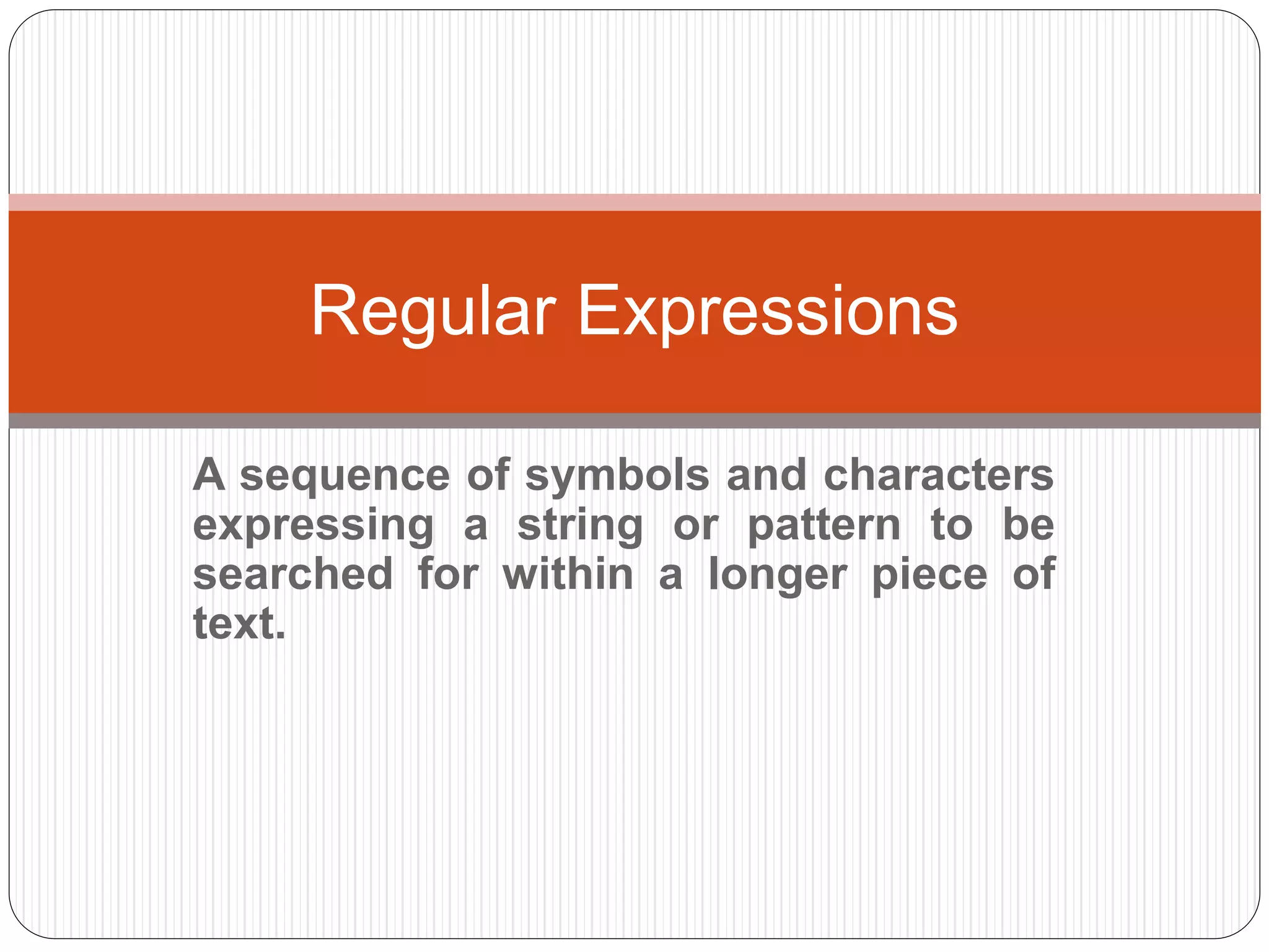 Regular Expression in Compiler design | PPT Regular Expression in Compiler design | PPT