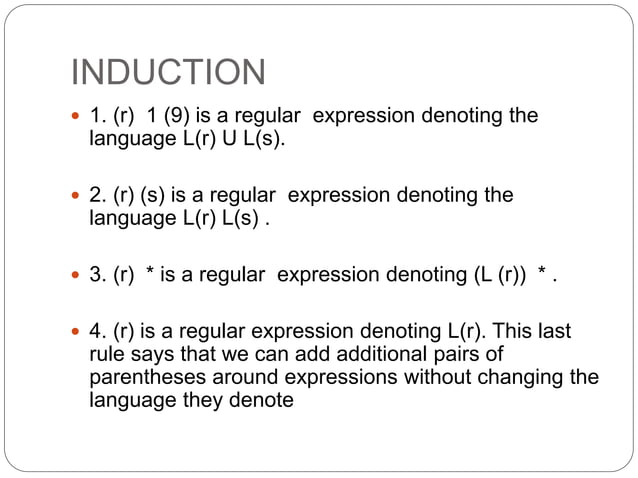 Regular Expression In Compiler Design Pptx Programming Languages Computing