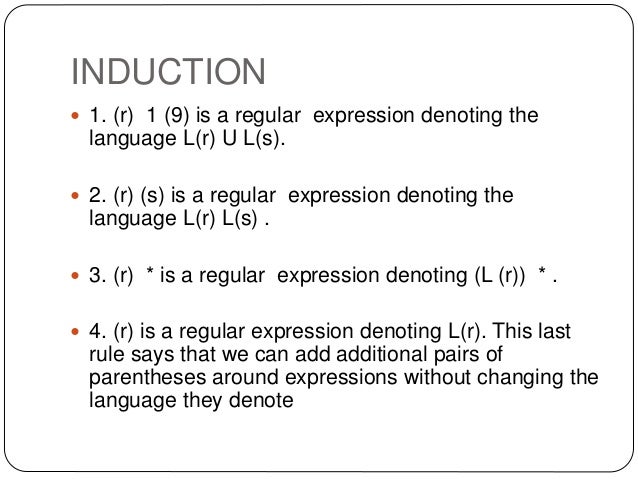 Regular Expression in Compiler design