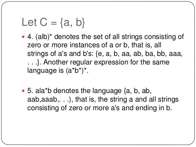 Regular Expression in Compiler design