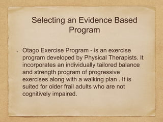 Falls Prevention Program Implementation | PPTX