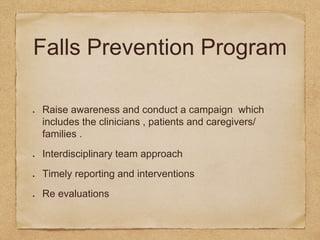 Falls Prevention Program Implementation | PPTX