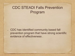 Falls Prevention Program Implementation | PPTX
