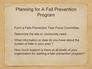 Falls Prevention Program Implementation | PPTX