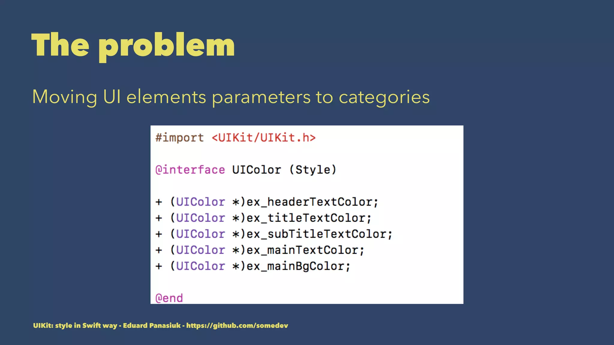 UIKit: style in Swift way | PPT