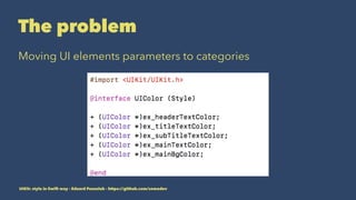 UIKit: style in Swift way | PPT