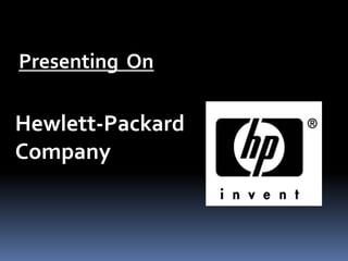Presentation on hp company | PPTX