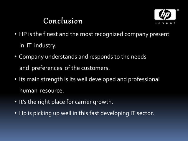 Presentation on hp company | PPTX
