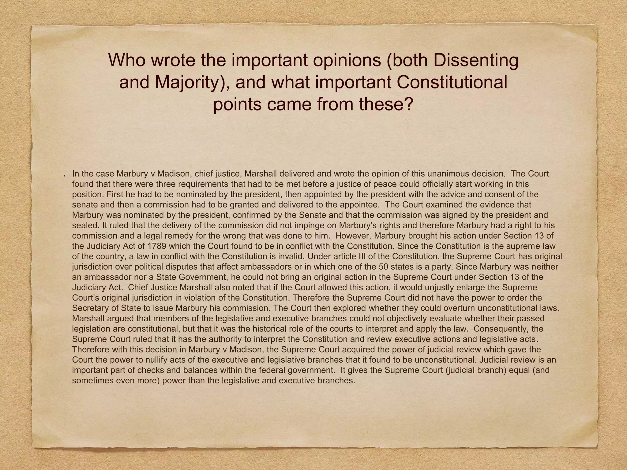 Marbury vs Madison | PPTX