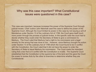 Marbury vs Madison | PPTX