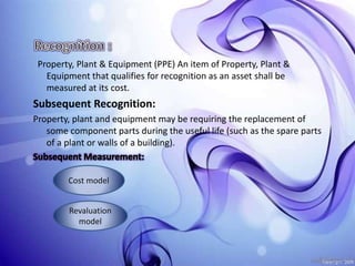 property plant equipment Presentation. | PPTX