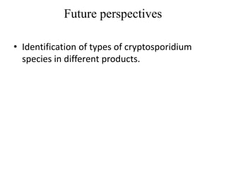 Detection of Cryptospordium | PPT