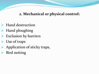 pest managment in sustainable agriculture | PPTX