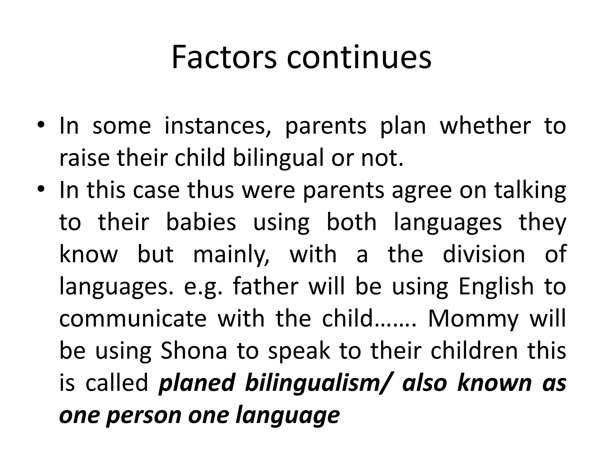 Bilingual Child and Language acquisition | PPTX