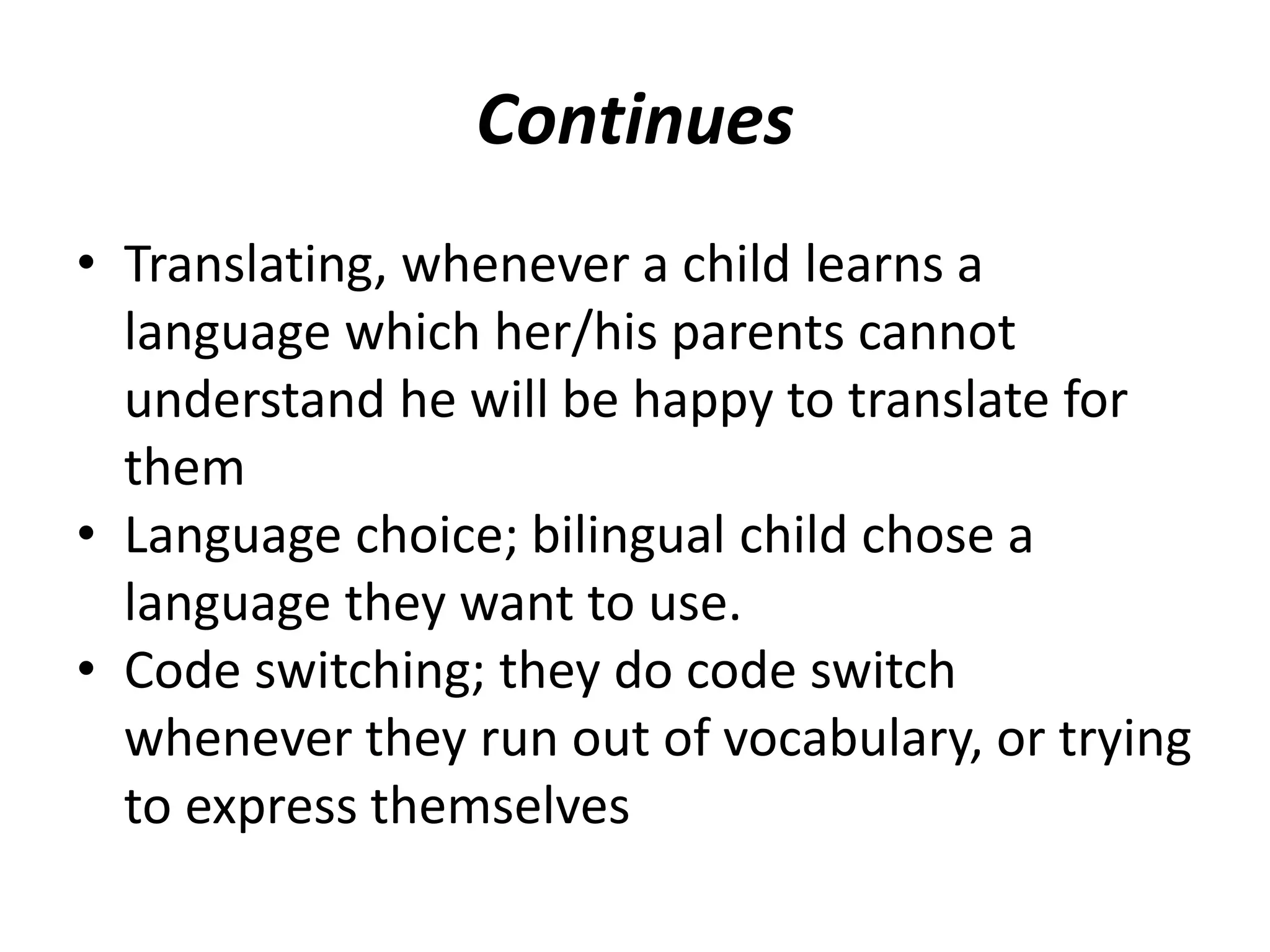 Bilingual Child and Language acquisition | PPTX